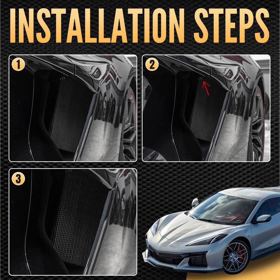 2023-2025 Corvette C8 Z06 5.5L E-Ray For Side Intake Grille Insert ...