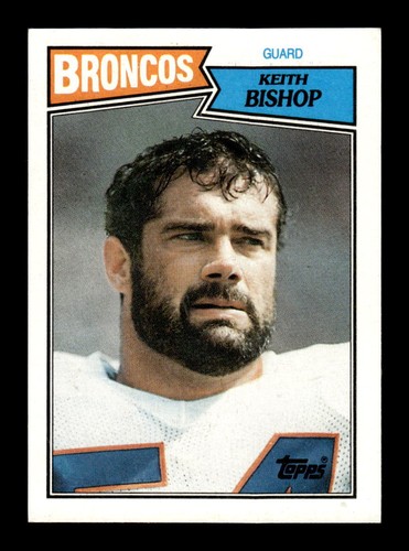 1987 Topps Football #37 Keith Bishop RC Denver Broncos BLANK BACK ERROR ...