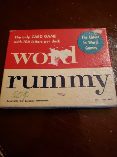 Vintage 1952 Word Rummy Card Game Complete Deck | eBay
