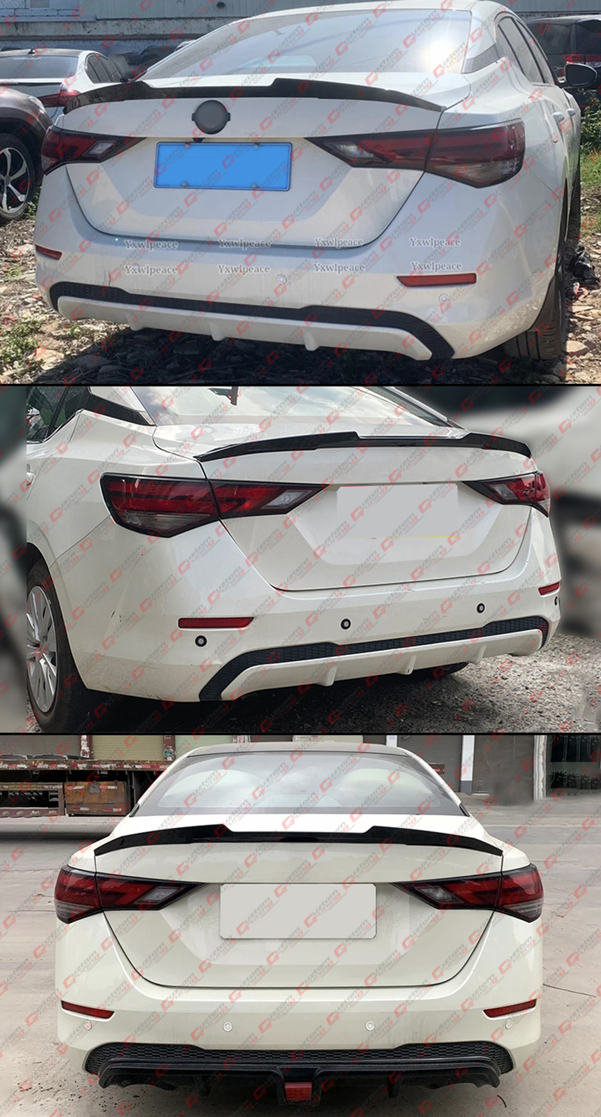 FOR 2020-2025 NISSAN SENTRA V STYLE GLOSS BLACK HIGH KICK DUCKBILL ...