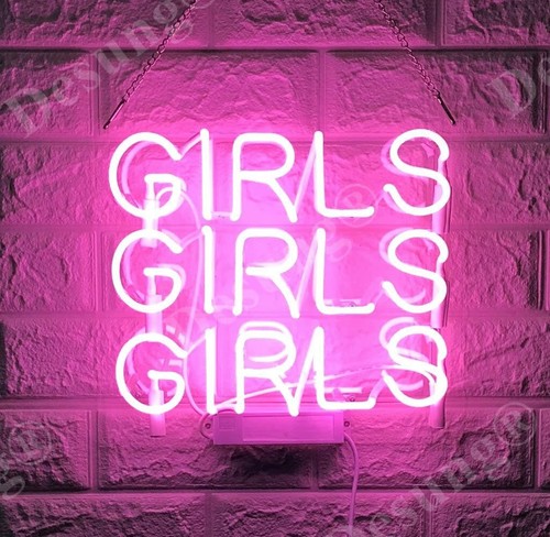 New Girls Girls Girls Neon Light Sign 14" Lamp Beer Bar Acrylic Real ...