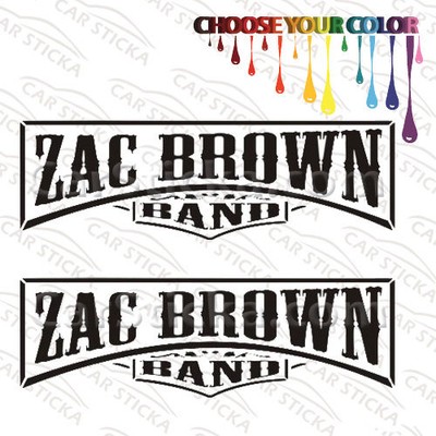 2 of 8" to 20" Zac Brown Band /A artist car wall stickers decals die ...