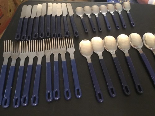 Flatware Mixed Lot of Blue Handled Ones | eBay