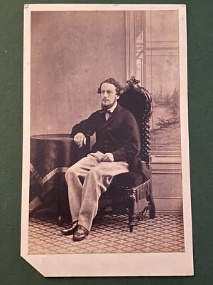 Victorian 1880s Young Englishman in Fancy Chair CDV Card Photo England ...