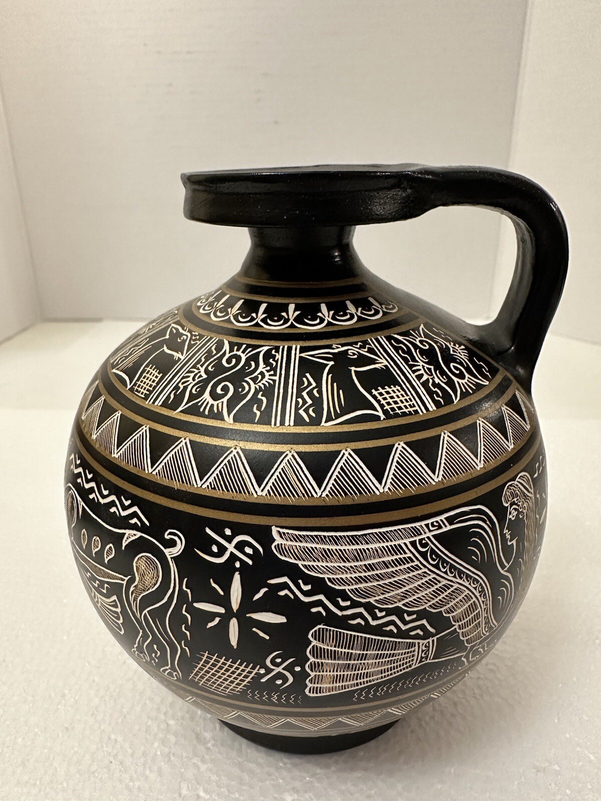 Vintage Handmade Engraved Greek Vase Decanter Made in Greece Signed | eBay