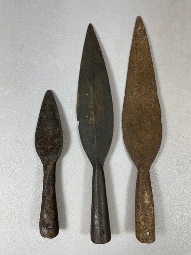 221106 - 3 Old Traditional Authentic Ethiopian spear heads. - Ethiopia. | eBay