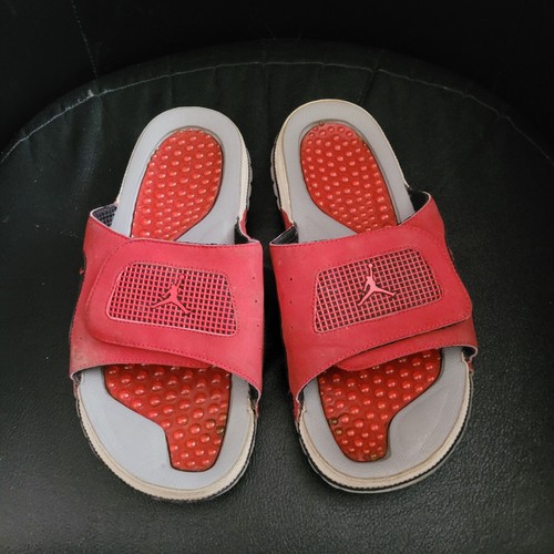 Jordan Hydro Slides Retro 4 Toro Mens Size 9 Red Slippers | eBay