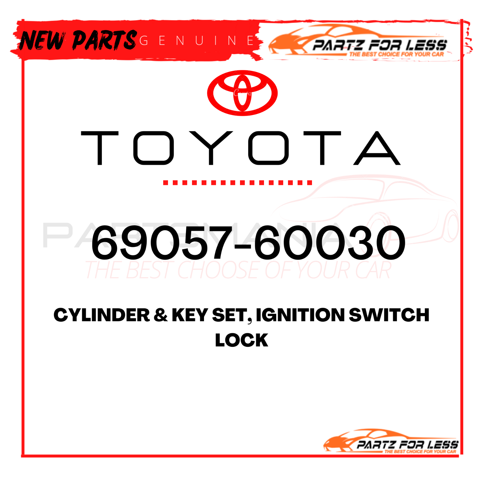 69057-60030 TOYOTA Land Cruiser 1991-1997 Ignition Switch Cylinder Key ...