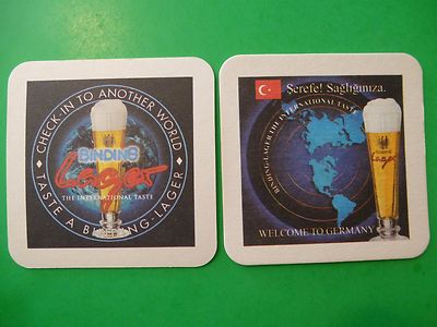 Beer Coaster ~ Brauerai BINDING Lager ~ International Taste ~ Frankfurt ...