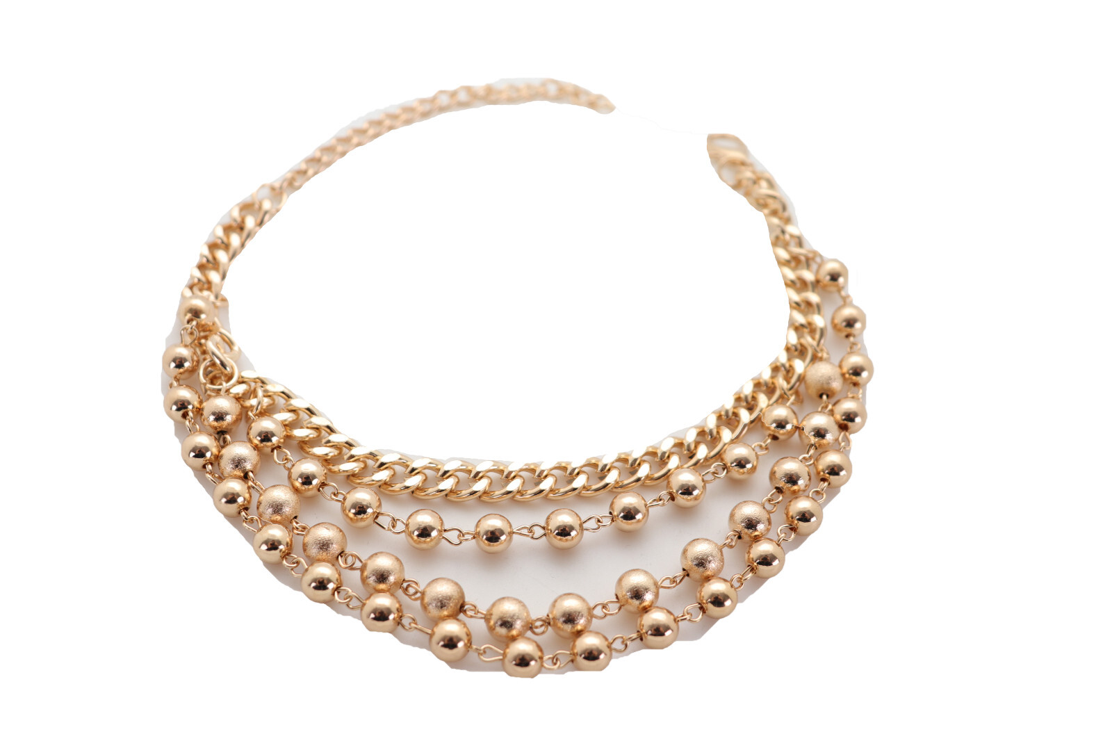 Women Gold Metal Chain Boot Bracelet Shoe Anklet Ball Waves Charm ...