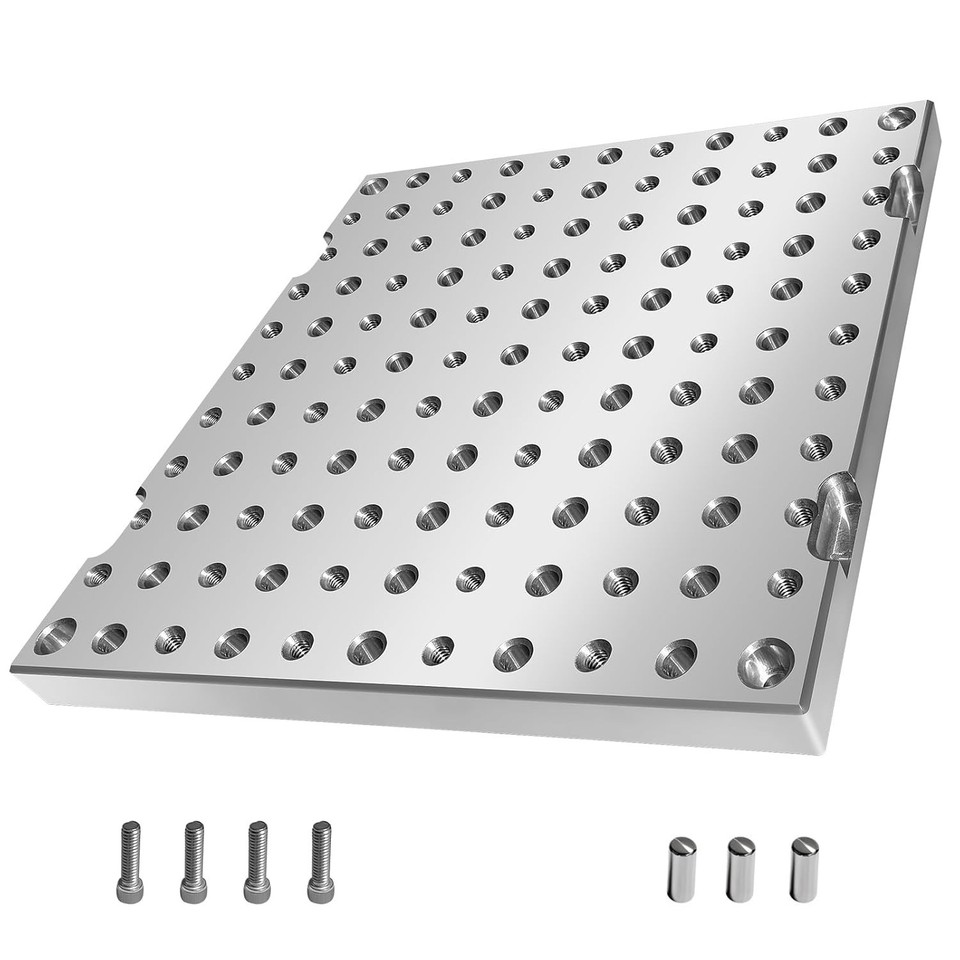 10"x10"x0.8" Aluminum 6061 Fixture Plate Jig Custom CNC Machining ...