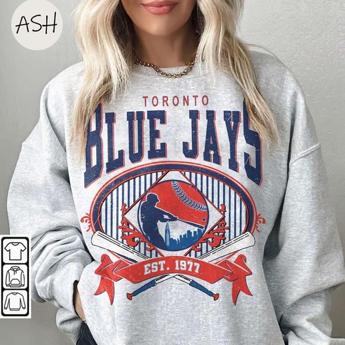 NEW! Vintage 90s Style Toronto Blue J Long Sleeve Pullover Gift Fan ...