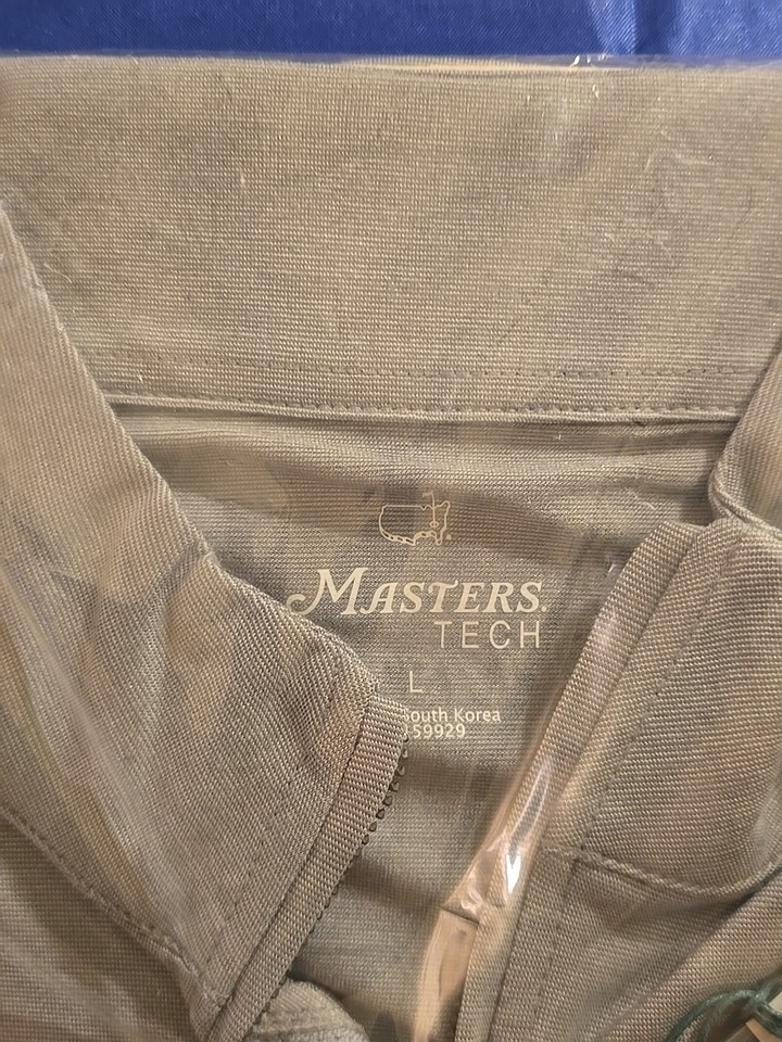 Men’s 2025 Masters Tech 1/4 Quarter Zip Pullover Gray Size-Large NWT | eBay