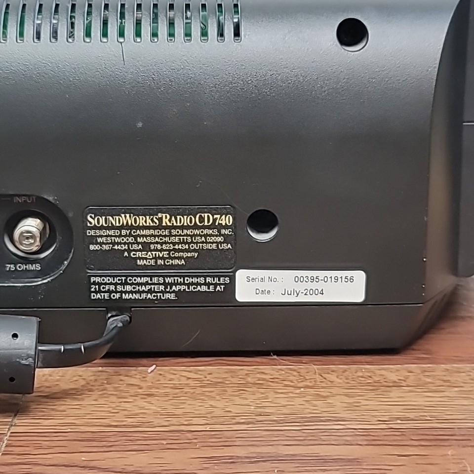 Cambridge SoundWorks CD740 Clock Alarm AM/FM/CD Player Sounds Great | eBay