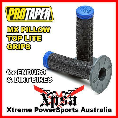 ProTaper Pillow Top Lite Grips Grey/Black/Blue MX Motocross Dirt Bike ...