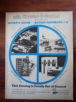 Crystal Sonics of Glendale CA 1981 Buyers Guide Boogie Handbook #18 ...