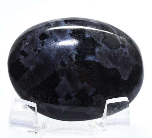 70g Foncé Indigo Gabbro Galet Poli Naturel Minérale Paume Pierre ...