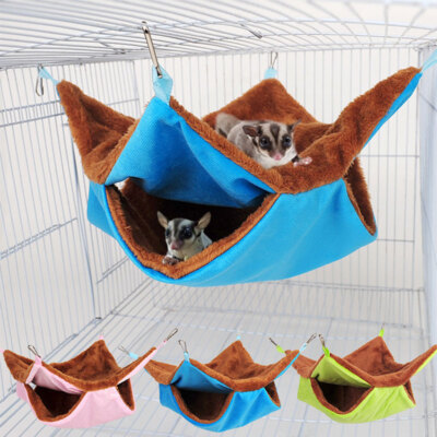 Pet Hammock Double Layer Thick Plush Insulation Squirrel Hamster Cotton ...