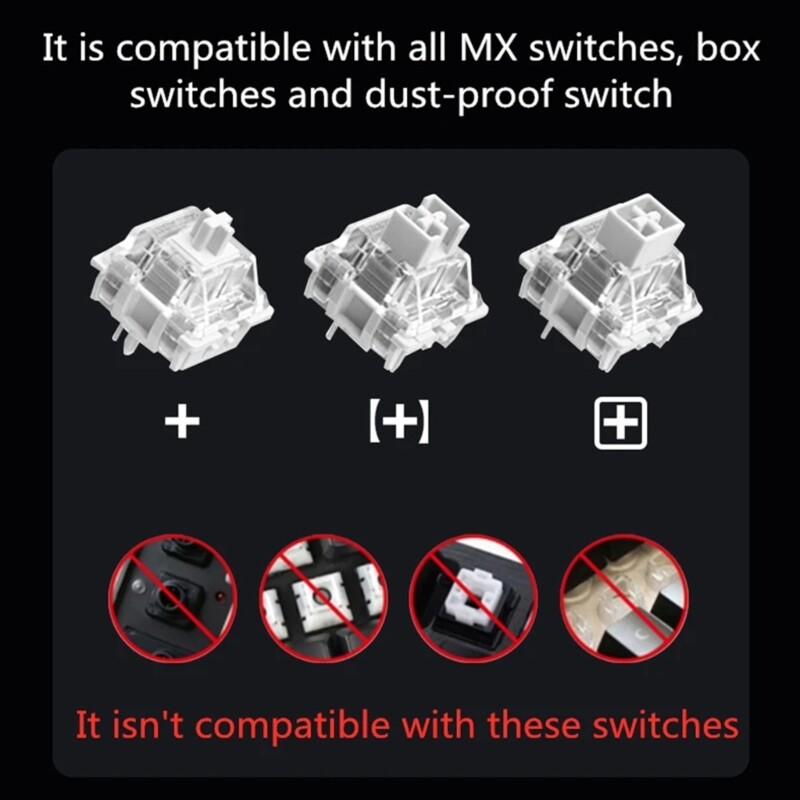 113 Keys XDA Profile Rainbow Color Large Fonts Keycaps For Mechanical ...