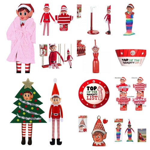 Elf Christmas Accessories - Naughty Elves Props Toys Stickers Gift ...