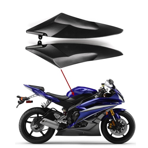 Black Fairing Tank Side Cover Panels for 2006 2007 Yamaha YZF R6 YZF600 ...