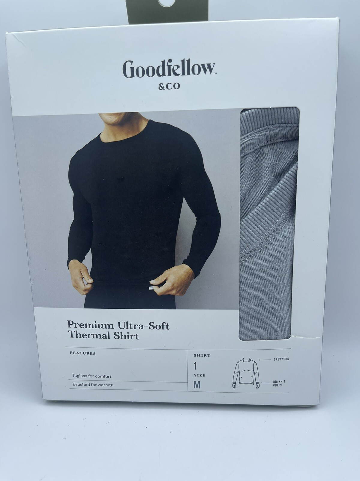 Goodfellow Men's Premium Gray Thermal Shirt Ultra Soft Base Layer Size ...