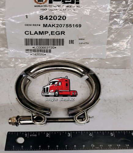 EGR Oil Cooler CLAMP for D11 D13 MP7 MP8. PAI# 842020 Ref# MACK / VOLVO ...