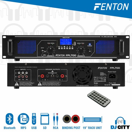 700W Power Amplifier 2-Channel FPL700 PA DJ Amp w/ Bluetooth and MP3 ...