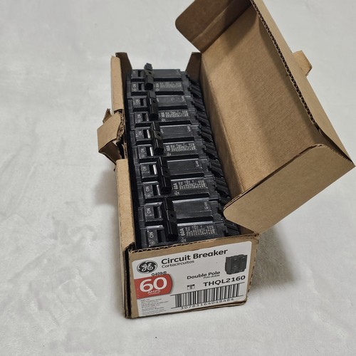 GE THQL2160 2 Pole 60 Amp 120 240V AC THQL Plug In ABB Breaker (BOX OF ...