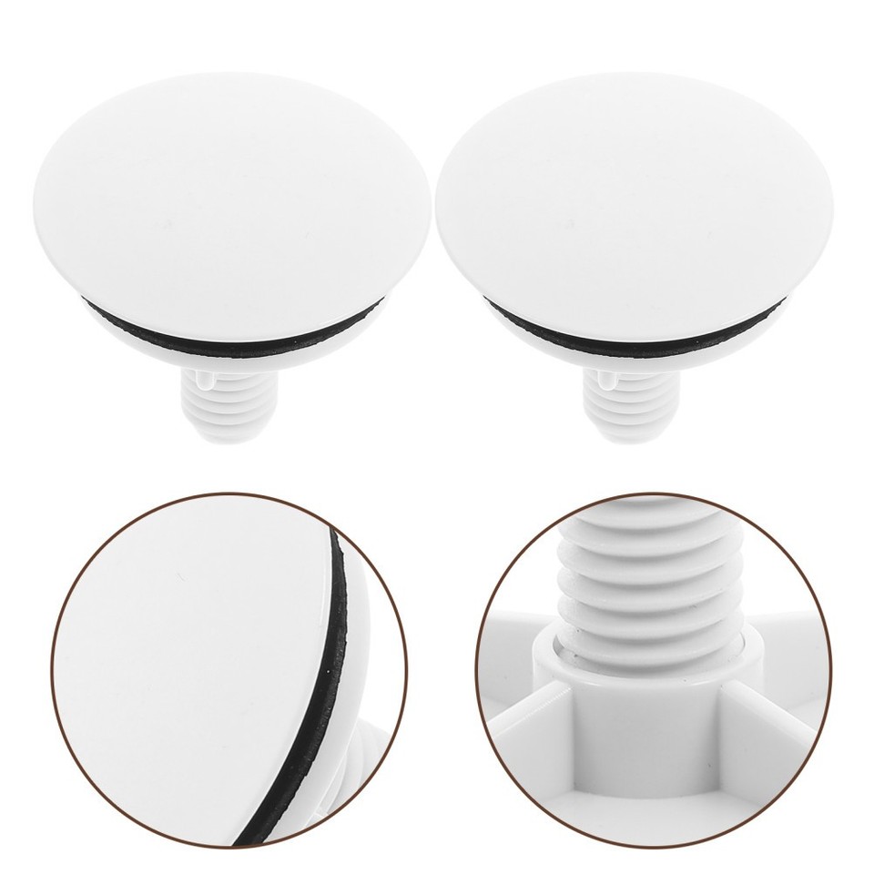 4pcs Kitchen Sink Faucet Hole Covers White ABS Decorative Caps for ...