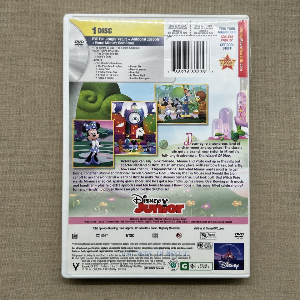 Disney Junior: Mickey Mouse Clubhouse Minnie Wizard Of Dizz (DVD 3 Eps ...