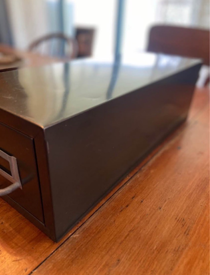 Vintage Cole Steel Single Adjustable Drawer Index File Green Cabinet 16 ...