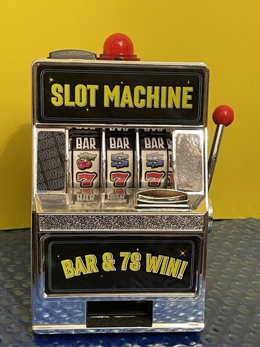 Vintage Slot Machine Bars & 7s Wins! Coin Bank, Game Works | eBay