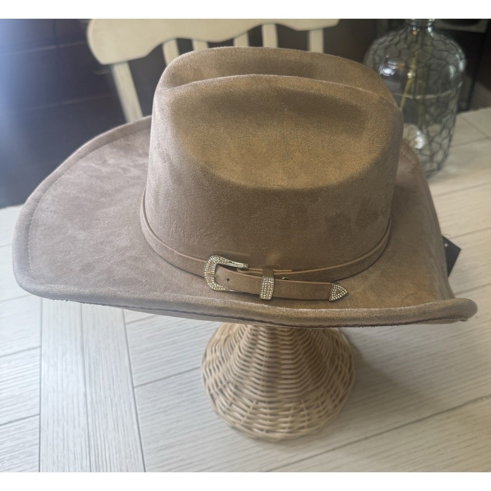 ILLUMA NWT Western Cowboy Women's Hat W/Silvertone Sparkle Buckle ...