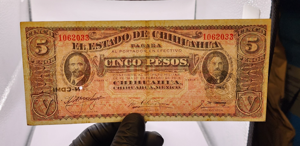1915 Chihuahua, Mexico 5 Pesos Banknote - P#S532a; M922f; MI-CHI-52 | eBay