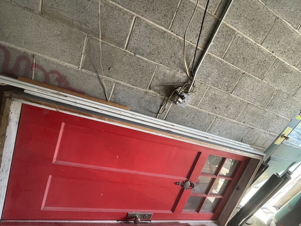 Beautiful Front Red Door. Solid Wood with Hardware. No Keys. | eBay