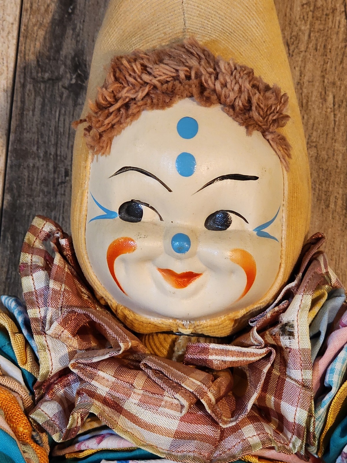 Vintage Yo-Yo Pinwheel Clown Doll, 1960's Cotton RagDoll Bells | eBay