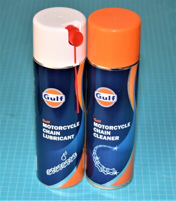 spray GULF CHAIN LUBRICANT + CHAIN CLEANER graisse lubrifiant chaîne ...