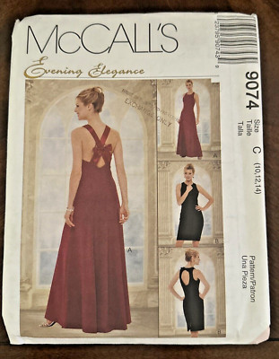 McCalls 9074 Dress Misses Evening Cocktail Formal Prom Sewing Pattern ...