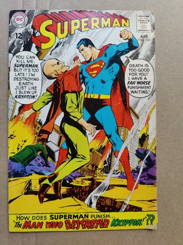 Superman #205 April 1968 DC Comics Man Who Destroyed Krypton GD/VG | eBay