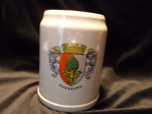 VINTAGE Ww WICK WERKE AUGSBURG CREST CERAMIC STONEWARE GERMAN BEER ...