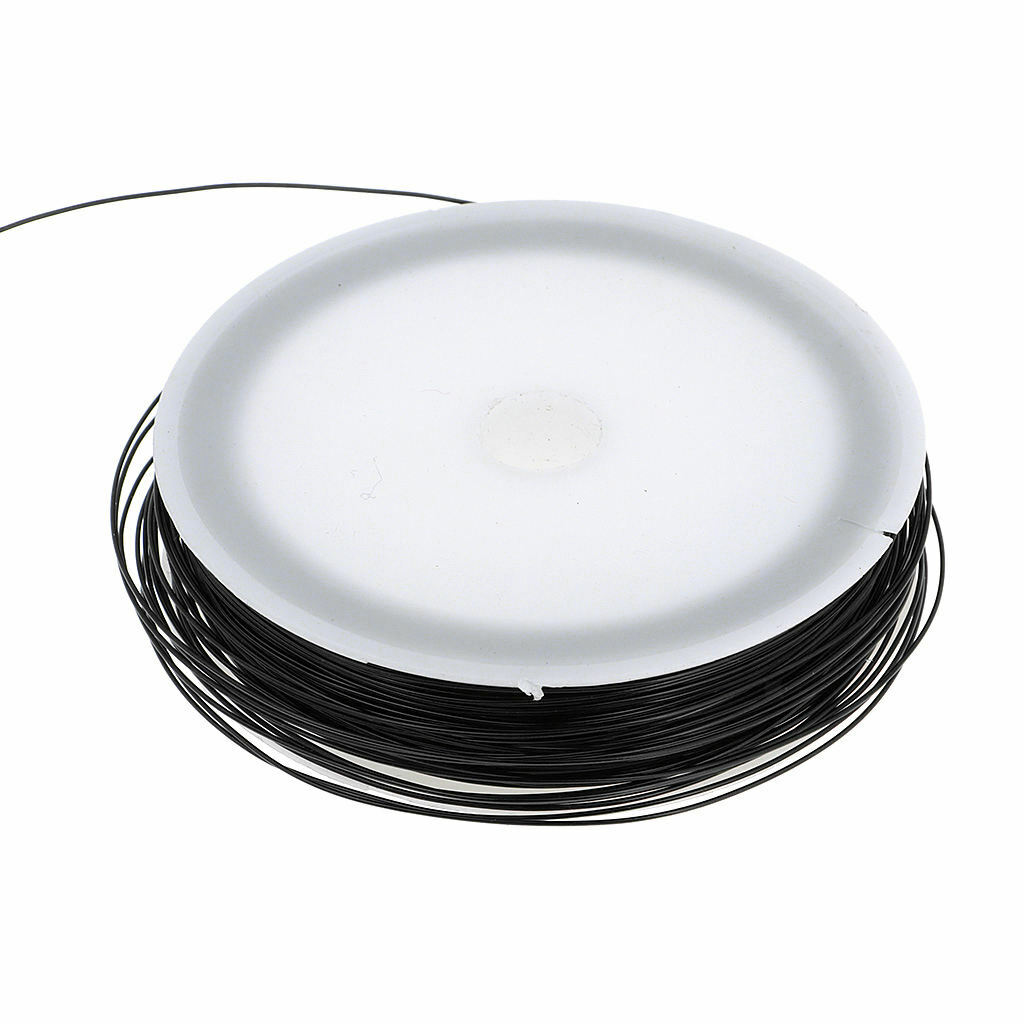 Black Thin Iron Wire for Model Making Crafts Soft Wire Coil 40m Length ...