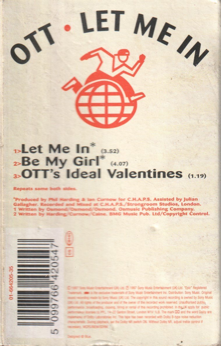 Ott Let Me In cassette UK Epic 1997 cassette single with card outer ...