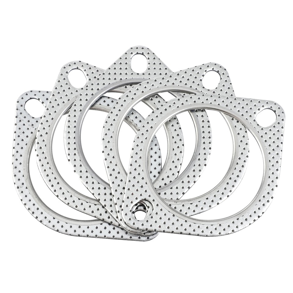 Set of 5 Exhaust Gasket 3in 2 Bolt, High Temp Exhaust Flange Gasket ...