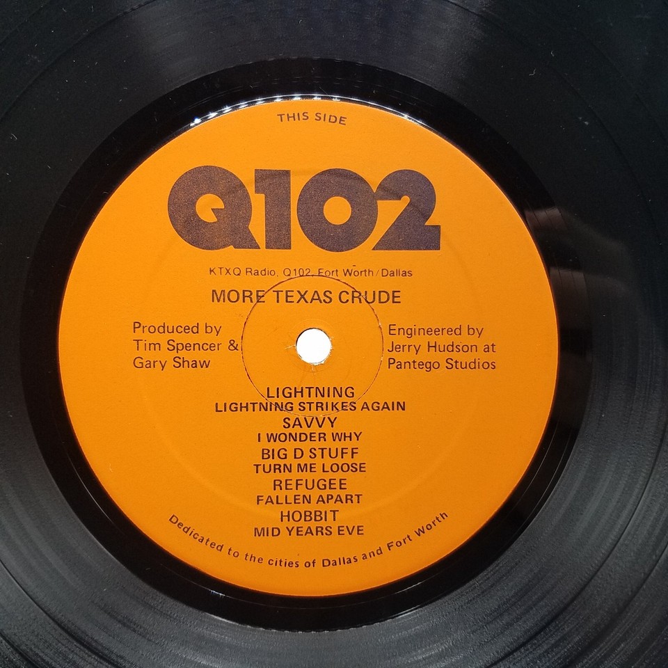 Various Q102's More Texas Crude Album Vinyl 1980 Record LP Dallas Fort ...