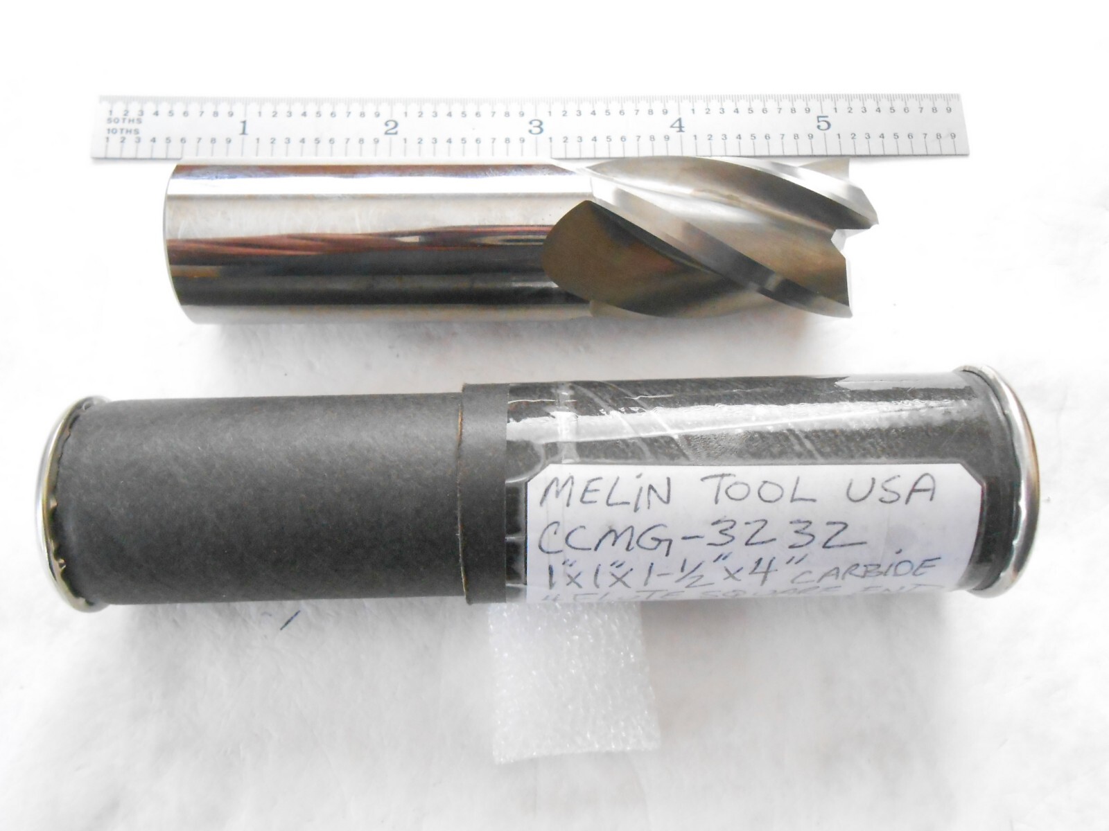 NEW MELIN USA 1" DIA. X 1-1/2" LOC X 4" OAL 4FL. CC SOLID CARBIDE ...