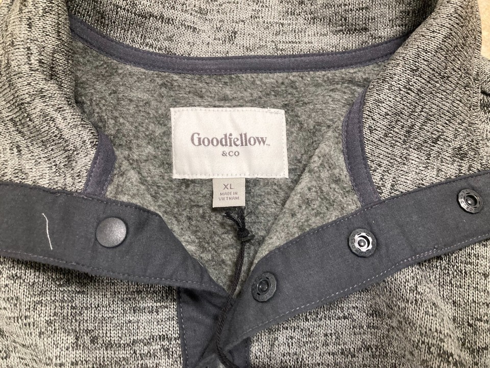 Goodfellow Men's Fleece Pullover Shirt, Heather Gray XL | eBay