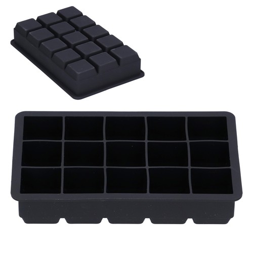 15‑Grids DIY Ice Mold With Lid Food Grade Silicone Ice Cubes Mold Tray ...