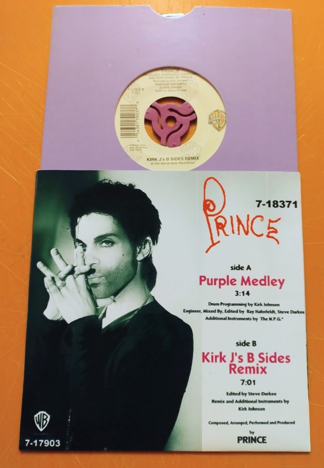 PRINCE - PURPLE MEDLEY US 7" VINYL SINGLE 45 - FREE UNIQUE CUSTOM PIC ...