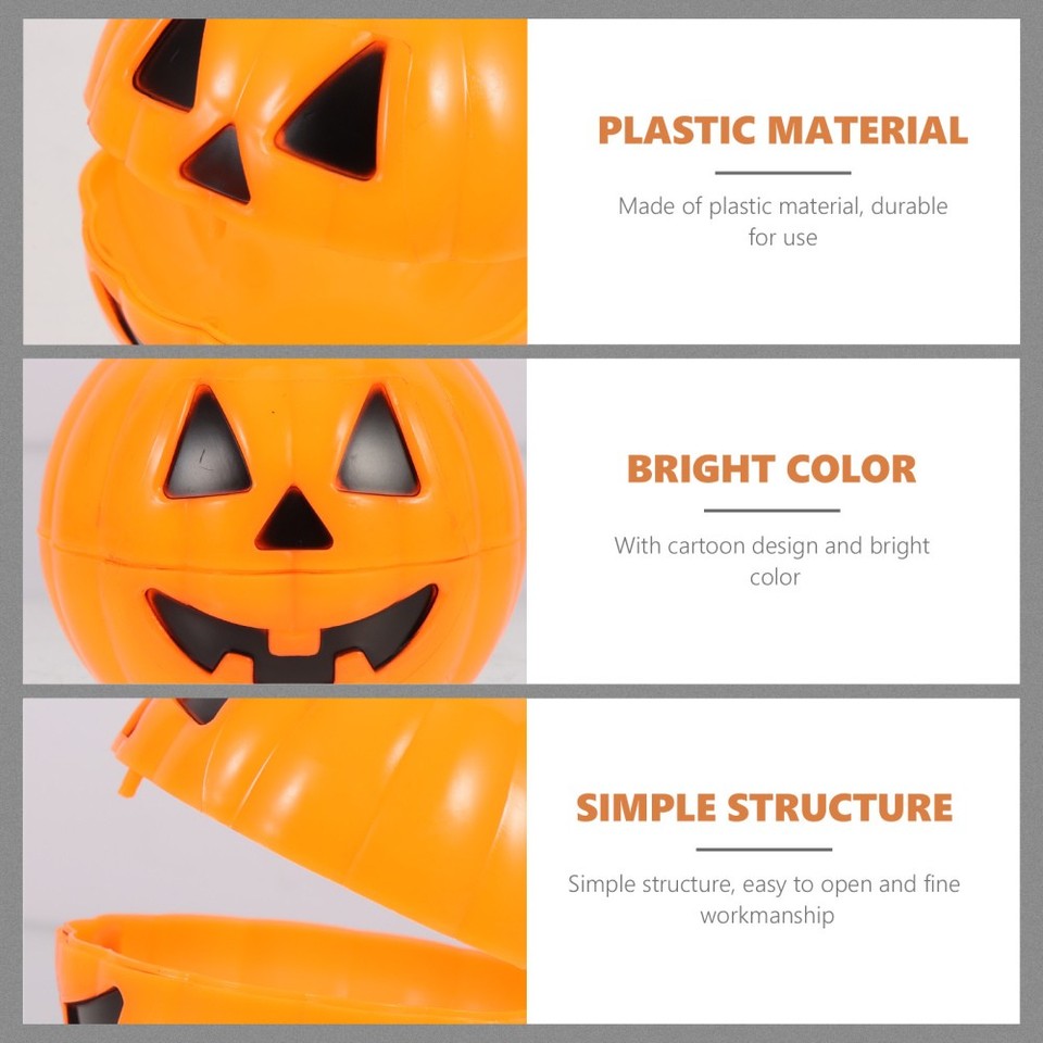 12Pcs Small Pumpkin Storage Box Case Plastic Container Candy Box ...